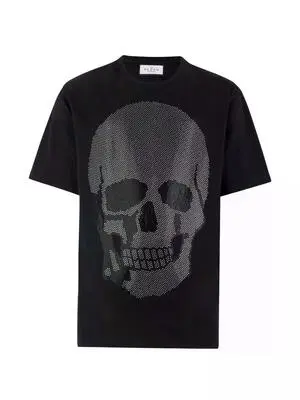 Philipp Plein Round Neck T-shirt Skull Stones - Black