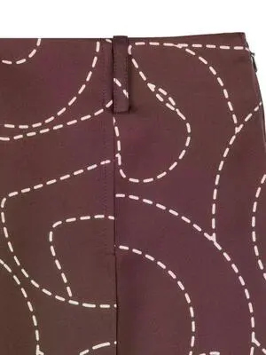 TOD'S Topstitched Box-pleat Skirt