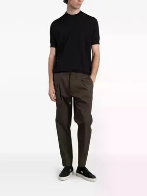LOW BRAND Tokyo Drawstring-waist Pleated Trousers