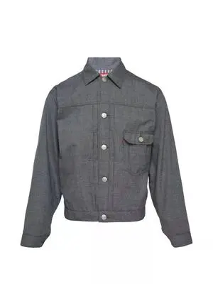 Junya Watanabe Pleated-back Button-up Denim Jacket