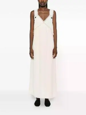 TOTEME V-neck Raw Slip Maxi Dress