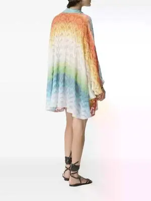 Missoni Long Sleeve V-neck Kaftan - Blue