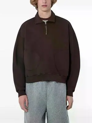 BRAIN DEAD Half-zip Collared Sweater