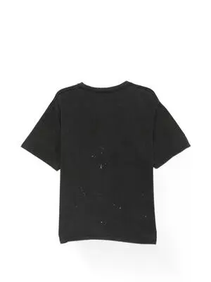 ORSLOW Skull-print Paint-splatter T-shirt