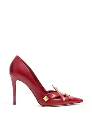 Valentino Garavani Studded Kidskin Pumps 100mm - Red