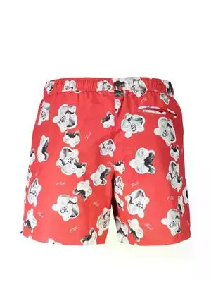 Karl Lagerfeld Floral-print Swim Shorts - Red