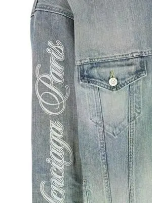 Balenciaga Lettering Denim Jacket