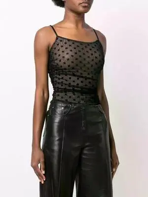 MISBHV Logo Print Mesh Vest Top