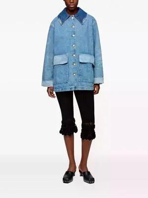 GANNI Raw-cut Denim Jacket