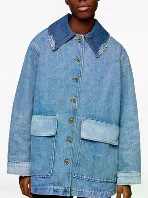 GANNI Raw-cut Denim Jacket