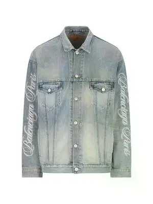 Balenciaga Lettering Denim Jacket