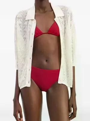 Loulou De Saison Triangle Bikini Top - Red