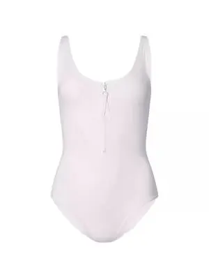 Loulou De Saison Zip-fastening One-piece Swimsuit - White