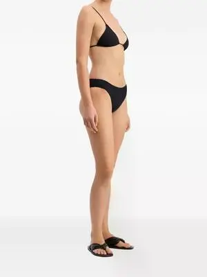 Loulou De Saison Triangle Bikini Top With Fine Straps - Black