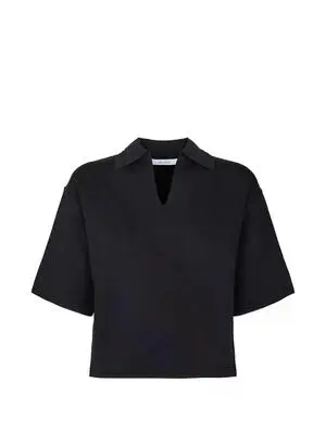 Max Mara Split-neck Short-sleeve Top