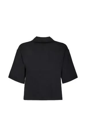 Max Mara Split-neck Short-sleeve Top
