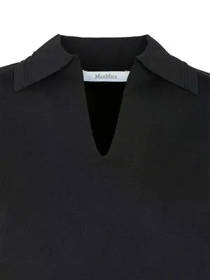 Max Mara Split-neck Short-sleeve Top