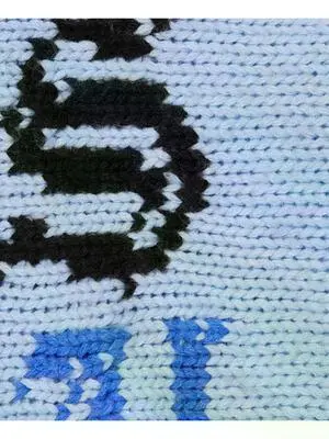 Supreme Old English Intarsia-knit Sweater - Blue