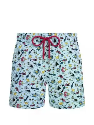 Vilebrequin Patterned Swim Shorts - Blue