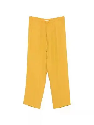 SECOND / LAYER Drawstring-waistband Pressed-crease Trousers