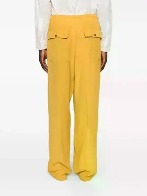 SECOND / LAYER Drawstring-waistband Pressed-crease Trousers