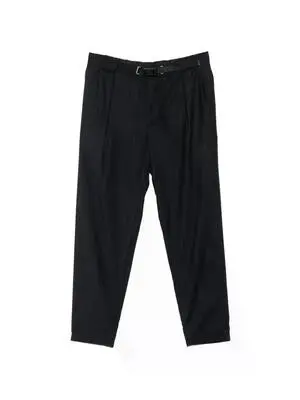 White Sand Buckled Pants For Men