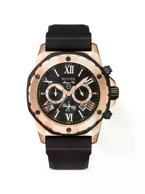 Bulova Marine Star 44mm Chronograph Watch - Black