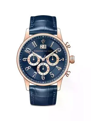 CHRISTIAN VAN SANT Heritage 42mm Strap Watch - Blue