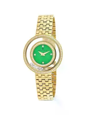 CHRISTIAN VAN SANT Gracieuse Crystal 34mm Watch - Green
