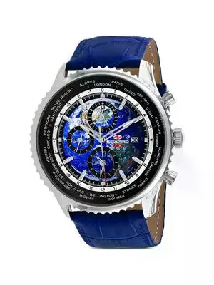 SEAPRO Meridian World Timer Gmt 47mm Watch - Blue