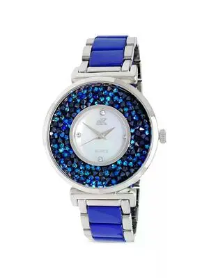 ADEE KAYE Pisa Crystal 35mm Watch - Blue