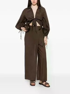 TWINSET Wrap-front Wide-leg Trousers
