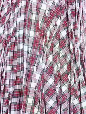 N°21 Check Pattern Pleated Midi Skirt
