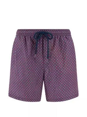 Boggi Milano Geometric-print Swim Shorts - Red