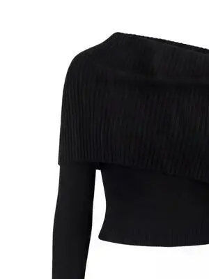 Monse Fold-over Backless Sweater