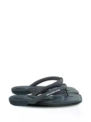Alexander Wang Jenna Logo-print Thong Sandals - Grey