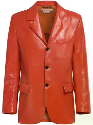 Marni Polished-finish Leather Jacket