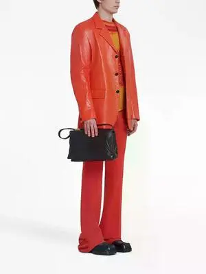 Marni Polished-finish Leather Jacket