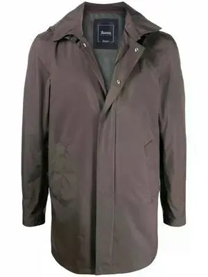 Herno Zip-up Raincoat With Detachable Hood