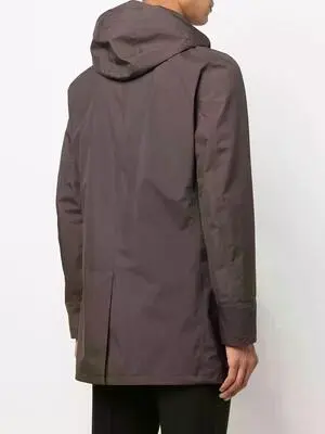 Herno Zip-up Raincoat With Detachable Hood