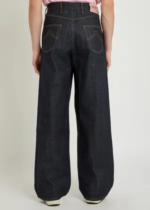 Kenzo Turn-up Wide-leg Jeans - Indigo