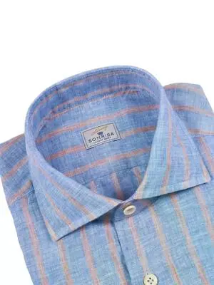 SONRISA Vertical-stripe Cotton Shirt