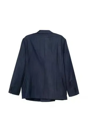Canali Double-breasted Pinstripe Suit - Blue