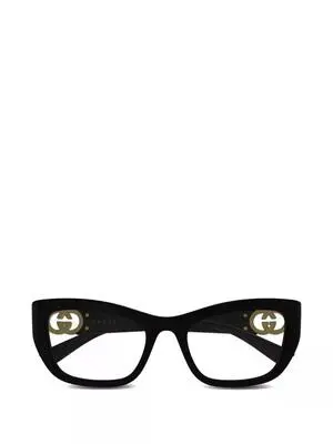 Gucci Interlocking G Cat-eye Glasses - Black