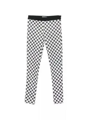 The Artistylist Checkerboard Cropped Trousers - Black