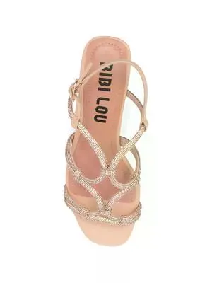 BIBI LOU Crystal-embellished Leather Sandals