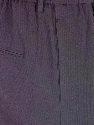 Tagliatore Seersucker Drawstring Trousers - Brown