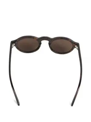 TOM FORD Aristotele 02 Tortoiseshell-effect Round-frame Sunglasses - Brown
