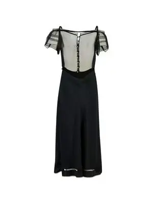 Rabanne Mesh-panelled Cold-shoulder Midi Dress