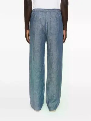 120% Lino Drawstring Waist Trousers